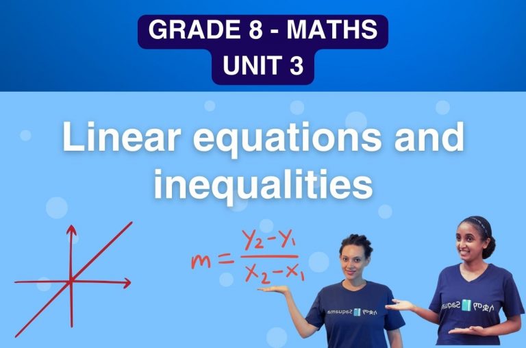 Grade 8 Maths Unit 3 : Linear equations and inequalities - Saquama ...