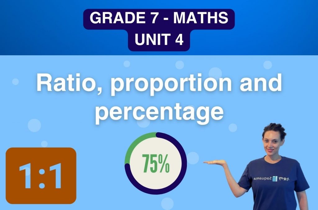 Grade 7 Maths Unit 4 : Ratio, proportion and percentage - Saquama ...